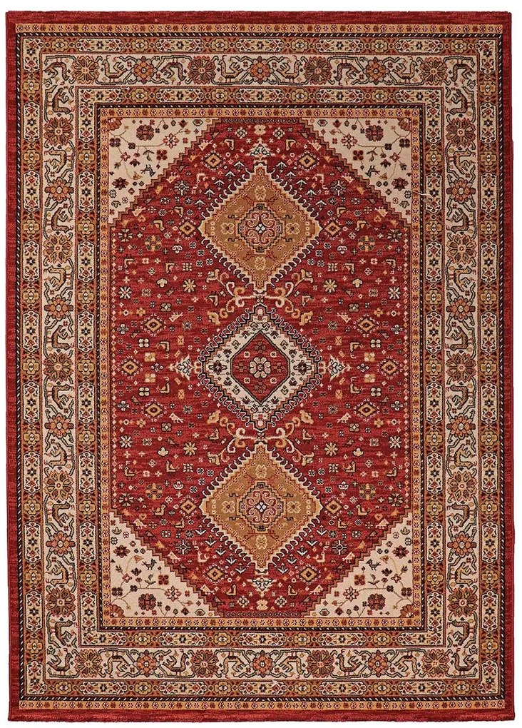 Koberce Breno Kusový koberec PRAGUE 93/IB2R, Červená, Vícebarevné, 100 x 150 cm