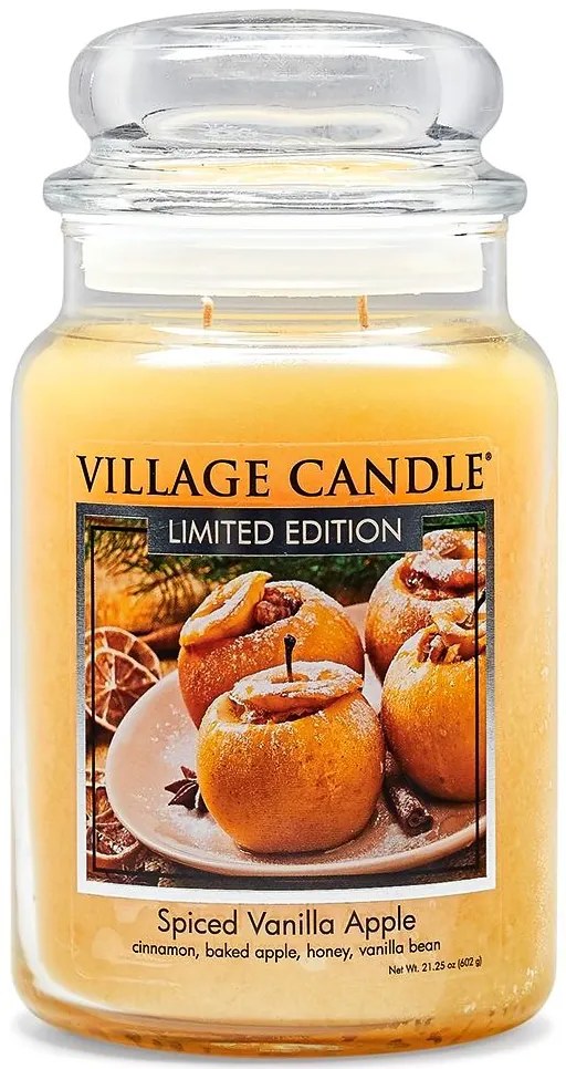 VILLAGE CANDLE Vonná svíčka - Pečené vanilkové jablko Doba hoření: 105 hodin