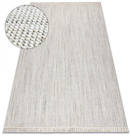 koberec NANO EO78B Melange, smyčkový, plošně tkaný bílá / šedá velikost 180x270 cm | krásné koberce cz
