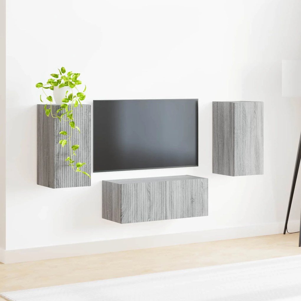 Sestava TV skříněk 6 ks Šedá Sonoma Kompozitní dřevo 3409066