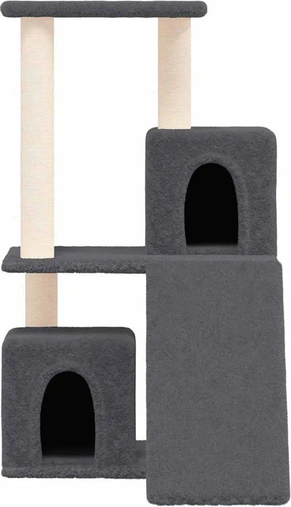 Škrabadlo pro kočky se sisalovými sloupky tmavě šedé 82 cm 171665