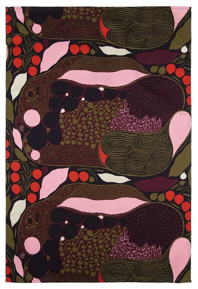 Kuchyňská utěrka Rusakko Uunikinnas 70x43 cm Marimekko