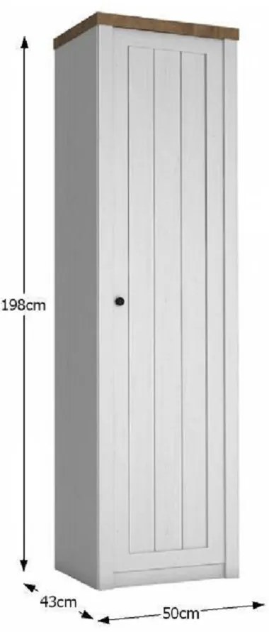 Kondela Skříň, DTD laminovaná, sosna Andersen / dub lefkas, PROVANCE