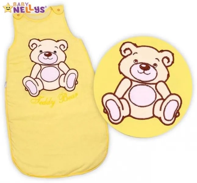 BABY NELLYS spací vak TEDDY BEAR žlutá vel. 104