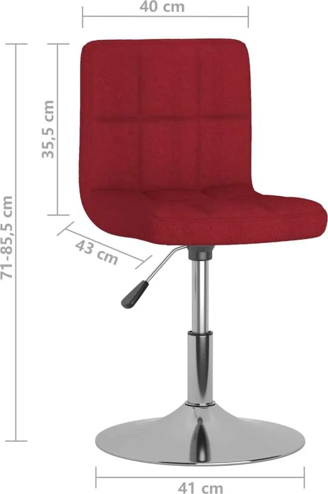 vidaXL Otočná jídelní židle textil [3087470] Barva: Tmavě šedá