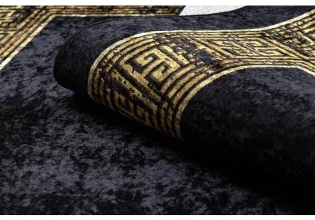 Dywany Luszczow Dětský kusový koberec MIRO 51223.806 pratelný  Rám, řecký protiskluz, černý / zlatý Rozměr koberce: 140 x 190 cm