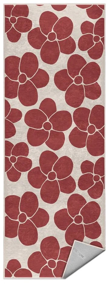 Červený pratelný běhoun 60x230 cm Red Meadow – Mila Home