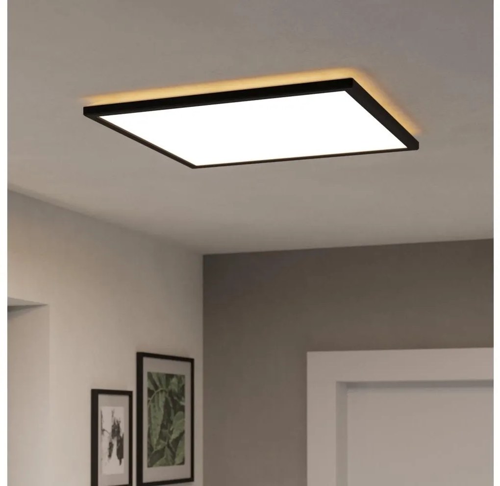 Eglo 901444- LED Koupelnové stropní svítidlo ROVITO 17W/230V 50x50 cm IP44 černá