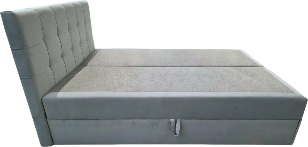 Čalouněná postel boxspring DIRELIS TRINITY 140x200 cm šedá Matrace: Matrace Bonell pružinová