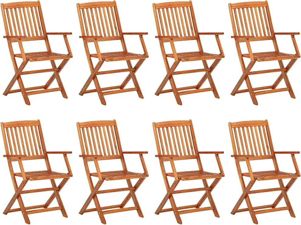 9dílný zahradní jídelní set 220x90x75 cm masivní akáciové dřevo 3086986