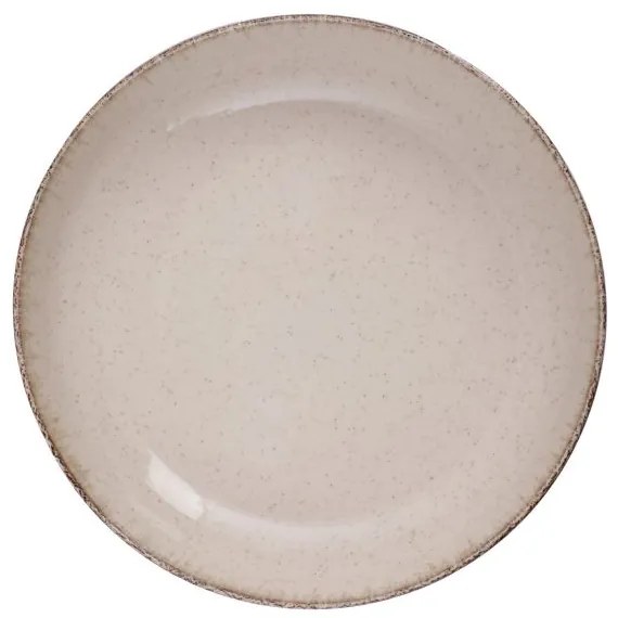 24 dílný porcelánový set, světle hnědý