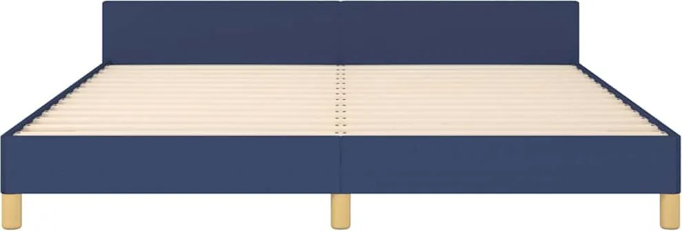 Rám postele s čelem modrý 180x200 cm textil 3125403