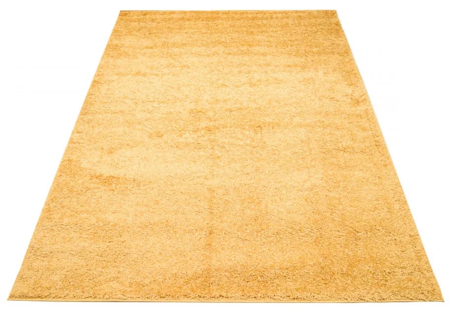 Kusový koberec shaggy Parba hořčicově žlutý 60x100cm