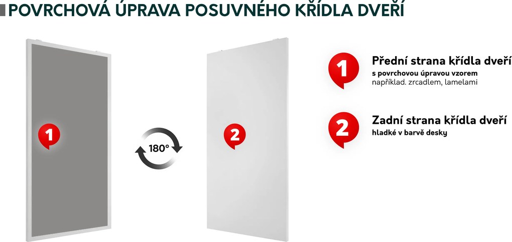 Posuvné dveře Meralia VII 80 (jasan tmavý + jasan tmavý + zrcadlo)