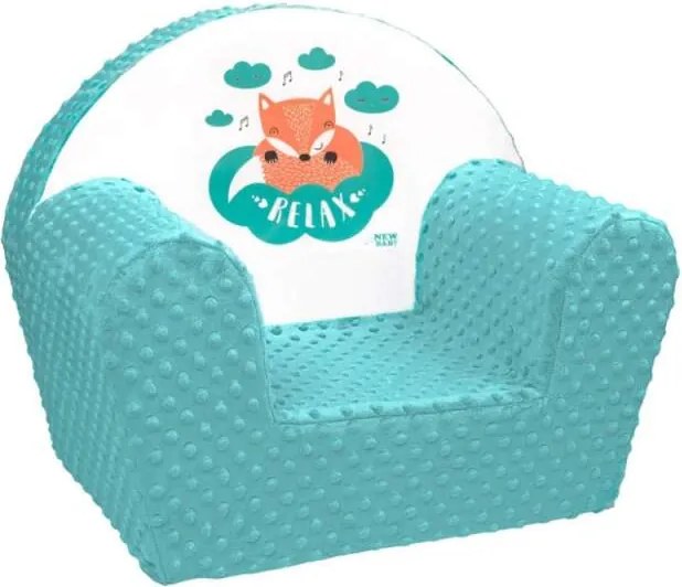 Dětské křeslo z Minky New Baby Liška mátové