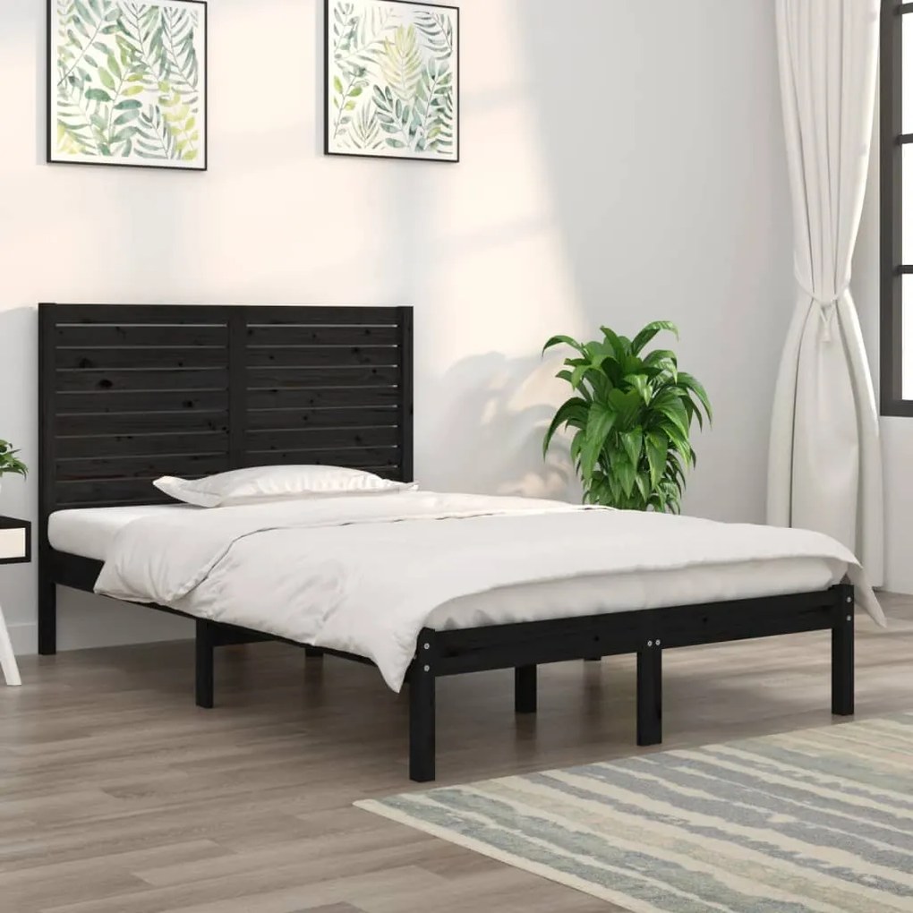 Rám postele bílý masivní dřevo 75 x 190 cm malé jednolůžko