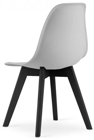 Set tří jídelních židlí KITO - šedá (černé nohy) 3ks