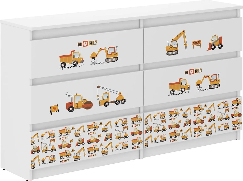 Wooden Toys Dětská komoda R-140 STAVEBNÍ NÁMĚSTÍ