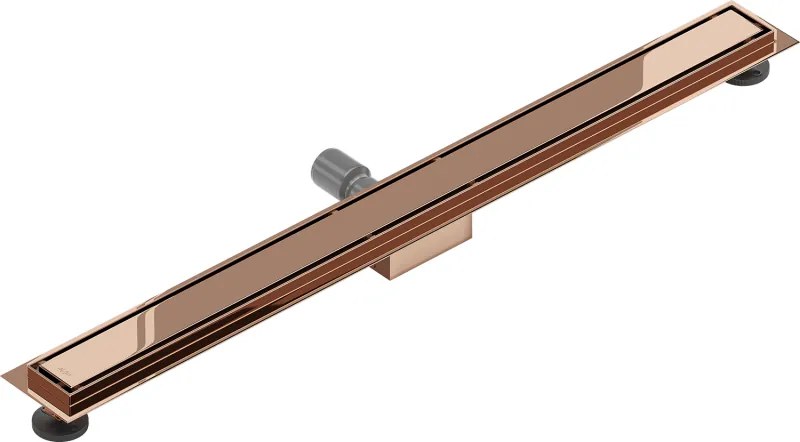 Mexen Flat, lineární podlahový žlab 80 cm, M13, růžové zlato, 1610080-15