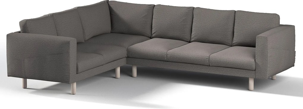 Potah na pohovku IKEA Norsborg rohová 5-místná barva šedá látka pletený vzor