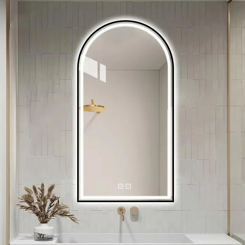 Tutumi Tutumi, LED zrcadlo 60x100cm s černým rámem, HOM-06504
