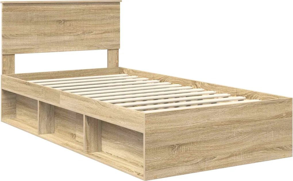 Rám postele s čelo Sonoma 100 x 200 cm Masivní borové dřevo 3410638