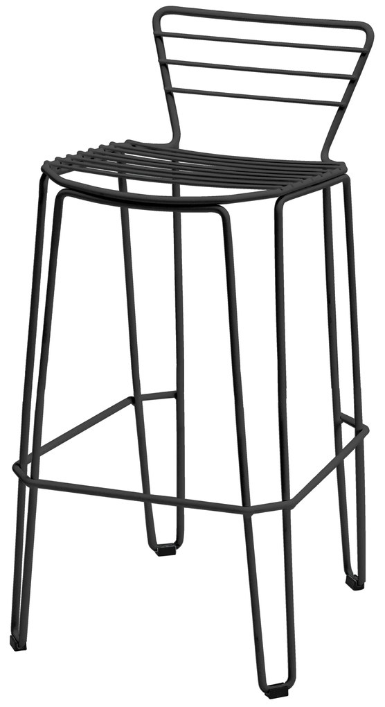 ISIMAR - Barová židle MENORCA nízká - černá