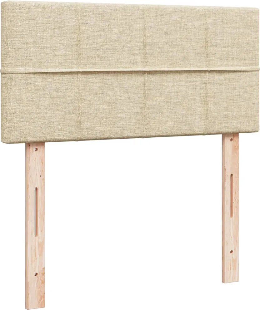 Box spring postel s matrací krémová 80 x 200 cm textil 3286900