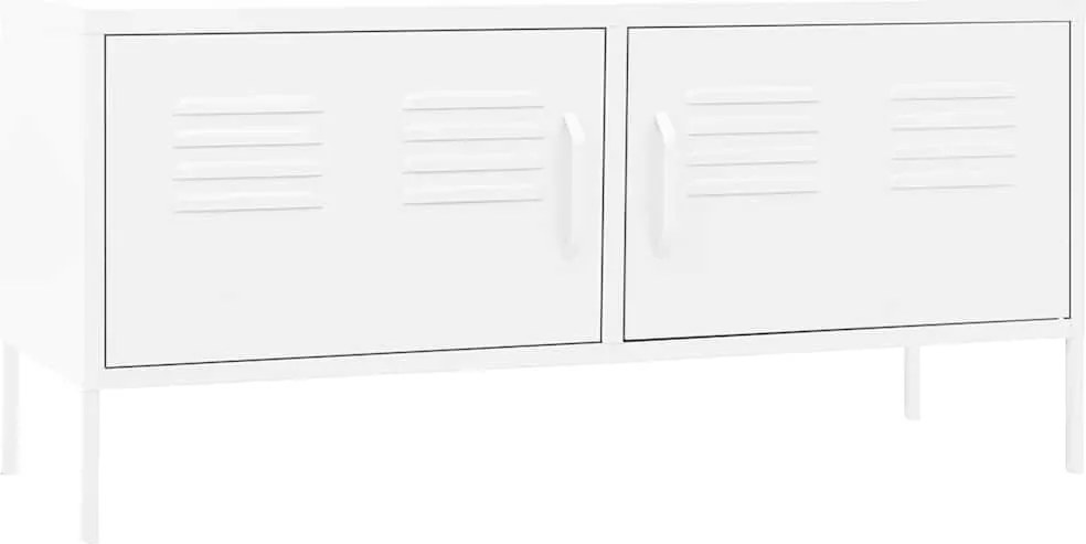 TV skříňka bílá 105 x 35 x 50 cm ocel 336233