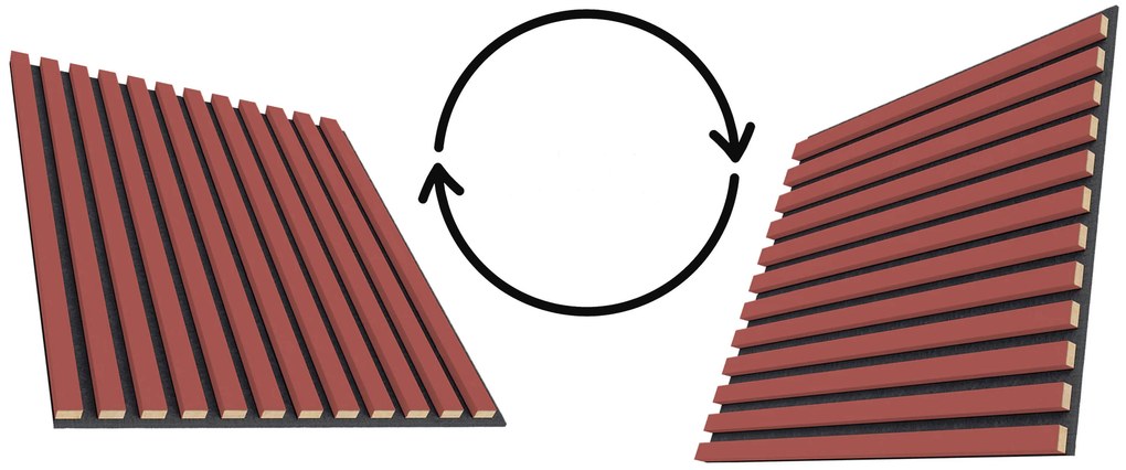 Lameo Akustický panel 3D na filcu - korálový 60x60cm