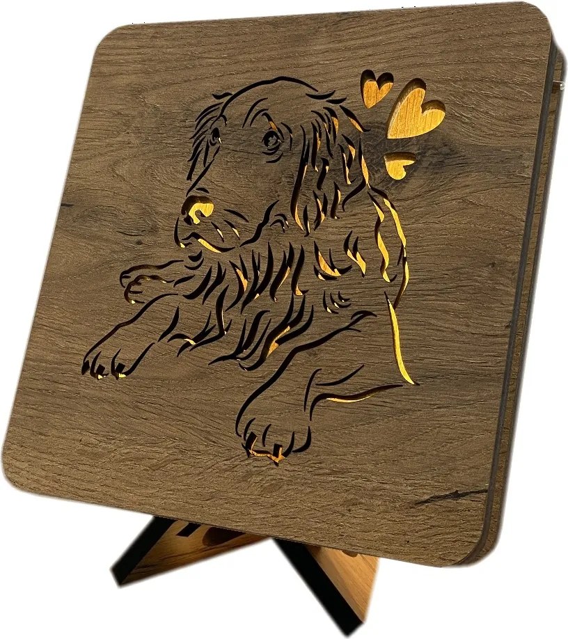 Li-Go "Retrívr" lampa 19x19 cm provedení povrchu: černá s patinou