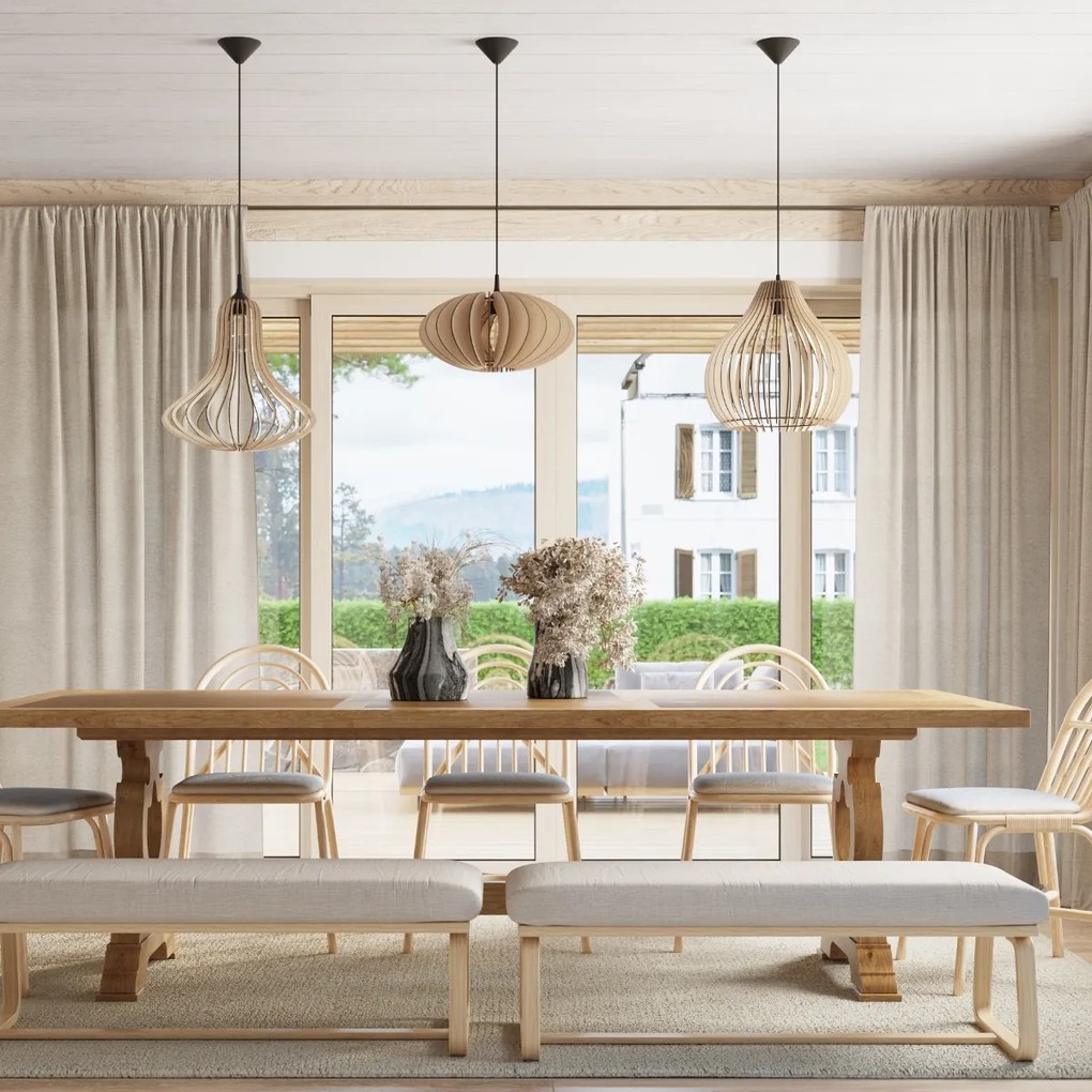 Sollux Lighting Závěsné svítidlo ELZA dřevo