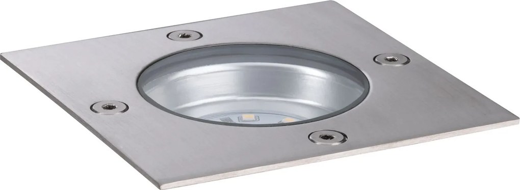 P 94227 Plug & Shine zemní svítidlo hranaté IP65 3000K 4W 24V stříbrná - PAULMANN