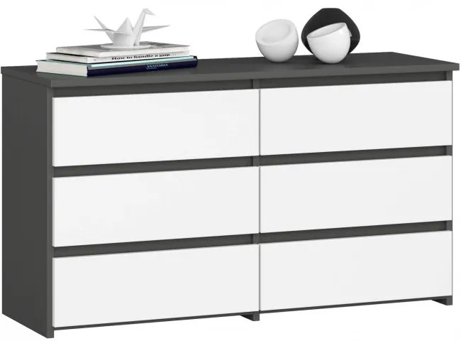 Komoda CL100 6SZ šedá / bílá