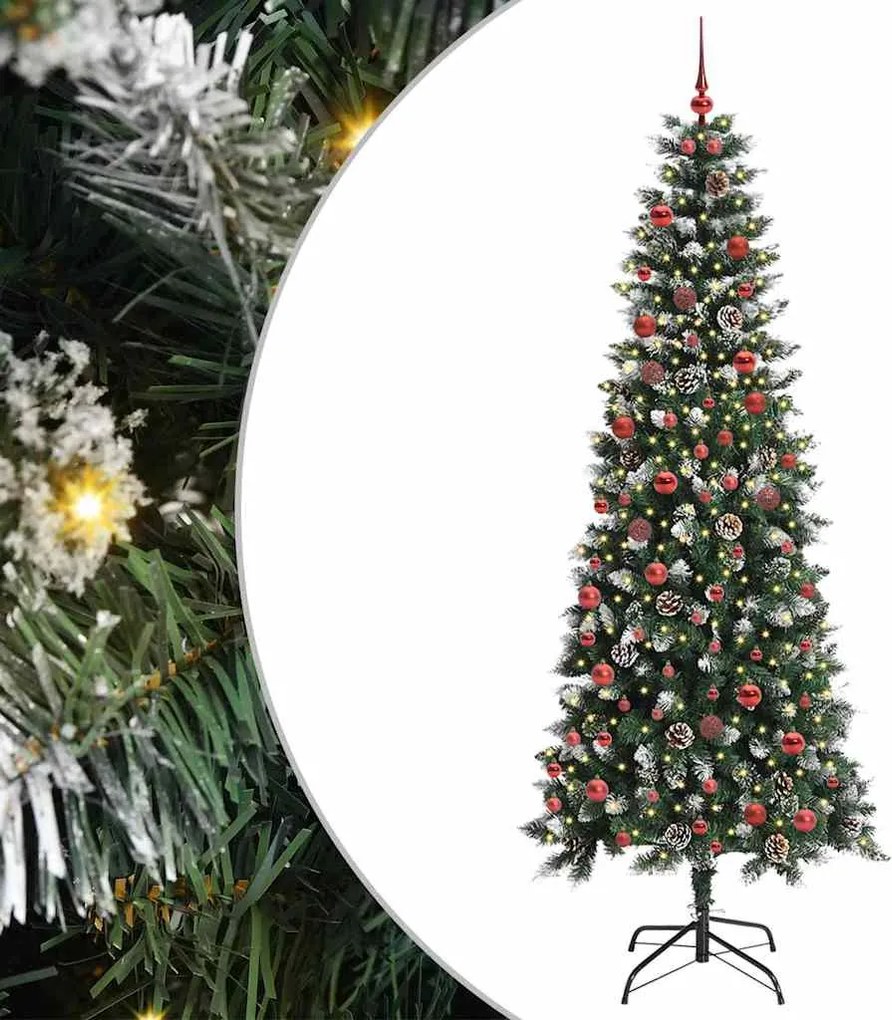 Umělý vánoční stromeček Zelená 210 cm PVC, plast a ocel 3395832