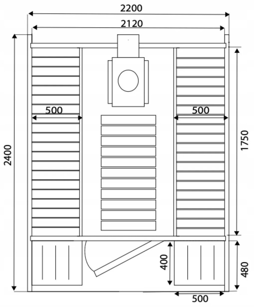 NIKIDO Venkovní sudová sauna na dřevo nebo elektřinu CORE 240 x220 pro 4-6 osob