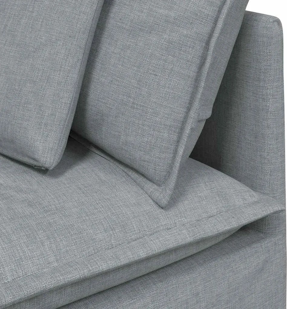 Modulární pohovka s polštáři textil světle šedá 3321237