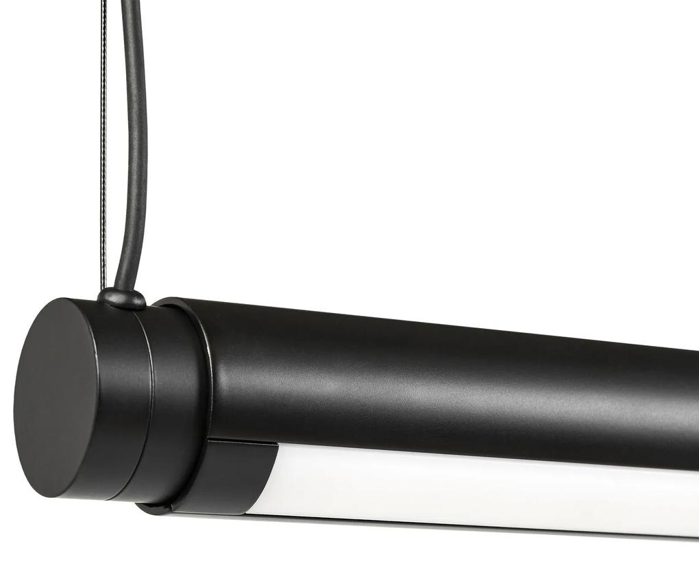 HAY Závěsná lampa Factor Linear Suspension, Soft Black, Diffused (2600K) AB696-B553-AB16