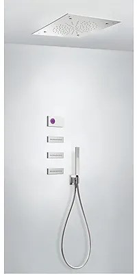TRES - Termostatický podomítkový elektronický sprchový set SHOWER TECHNOLOGY Včetně elektronického ovládání (bílá barva). Z 09286406
