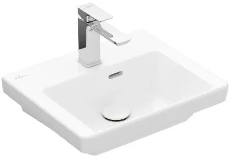 Villeroy & Boch Subway 3.0 - Umývátko 450x370 mm, s přepadem, otvor pro baterii, alpská bílá 43704501