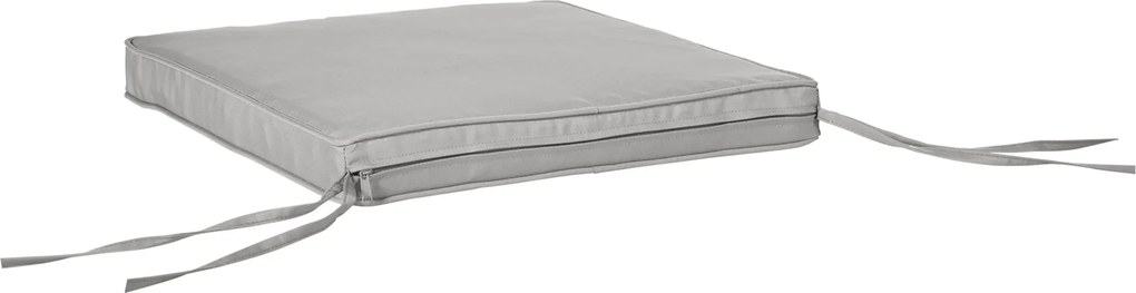 Outsunny Sada 2 polstrů na zahradní židle, odnímatelné potahy, 5 cm polyesterový materiál, rozměry 45L x 45Š cm, Světlá šedá | Aosom