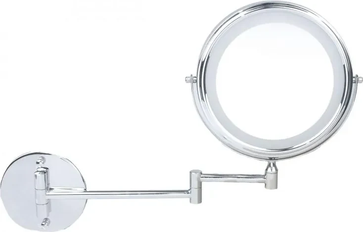 Erga Eda, LED osvětlené kosmetické zrcadlo na make-up ø20 cm, chromová ...