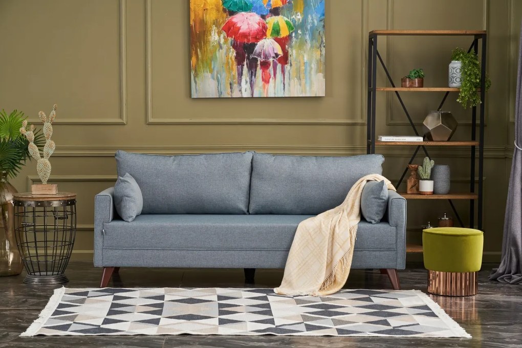 Hanah Home Rozkládací pohovka BELLA modrá 208 cm 825BLC1688