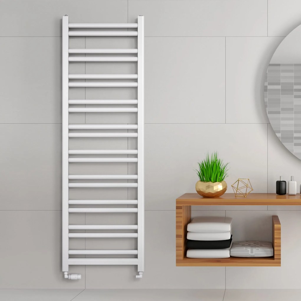 Regnis Retro, topné těleso 300x1450mm se středovým připojením 50mm, 582W, bílá, RETRO145/30/D5/WHITE