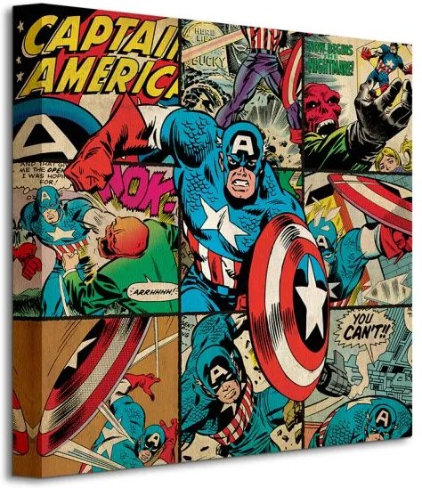 Obraz na plátně Marvel (Captain America Squares) 40x40cm WDC95431