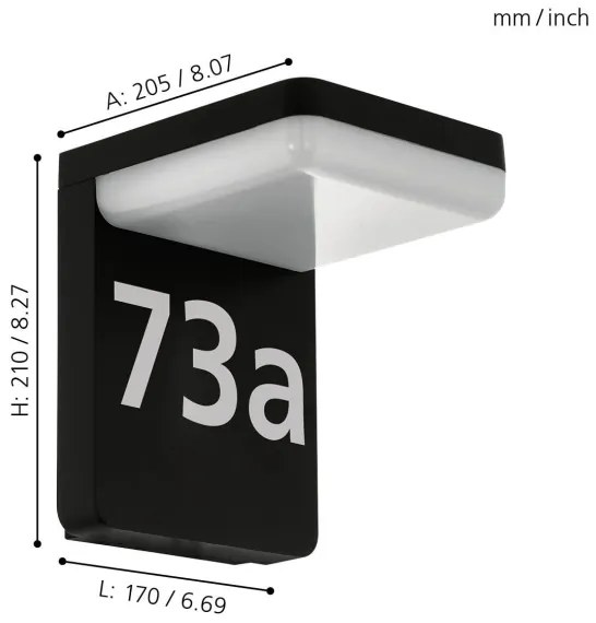 Eglo 98091 - LED Domovní číslo AMAROSI LED/11W/230V IP44
