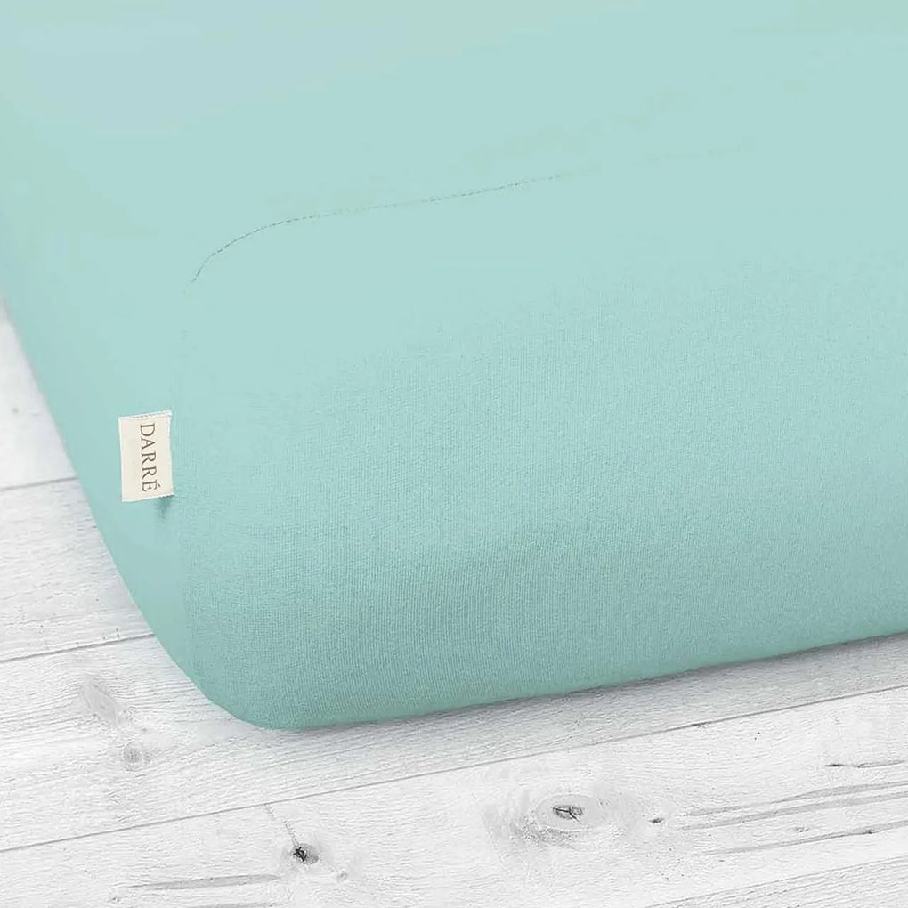 Jersey prostěradlo světle smaragdové na výšku matrace do 20 cm Velikost: 180 x 200