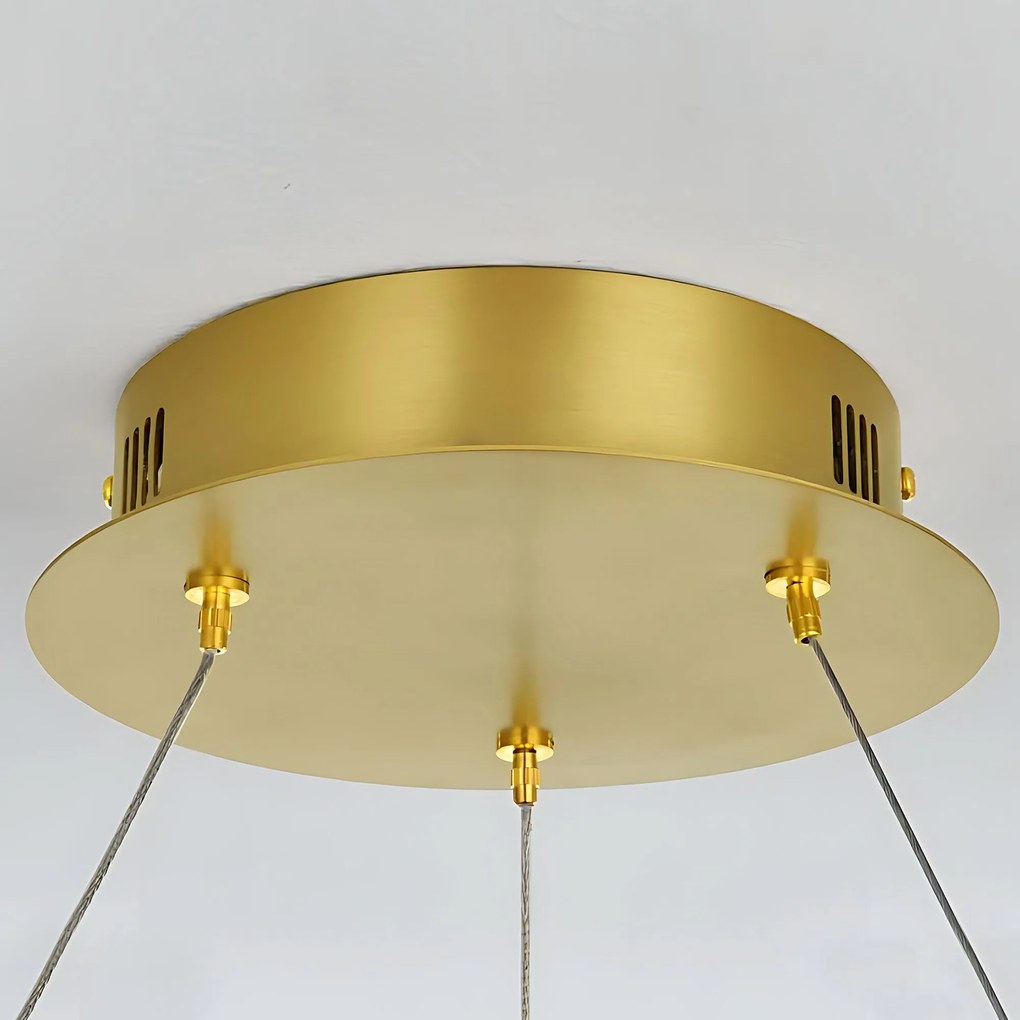 Toolight Toolight, LED závěsné osvětlení 80cm, 50W, 3000K, LHJ047-CP, zlatá lesklá, OSW-50022