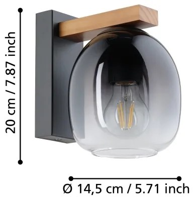 Eglo 900826 - Nástěnné svítidlo FILAGO 1xE27/40W/230V