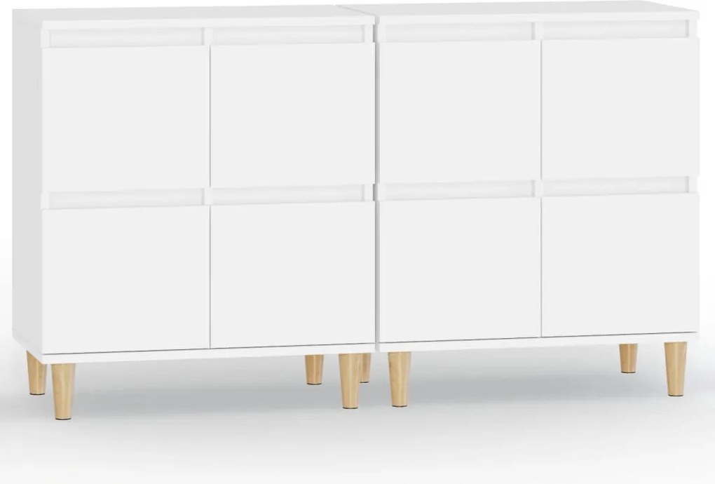 Příborníky 2 ks bílé 60 x 35 x 70 cm kompozitní dřevo 3185751